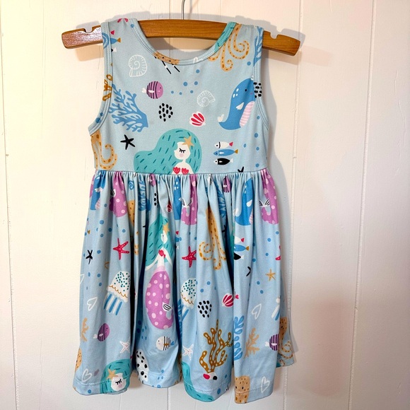 Dresses | Mila Rose Mermaid Dress 3t Blue Mermaid Jellyfish | Poshmark